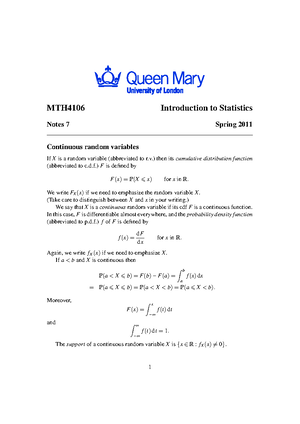 MTH5122 2017-2018 Assignment 4 - School of Mathematical Sciences ...