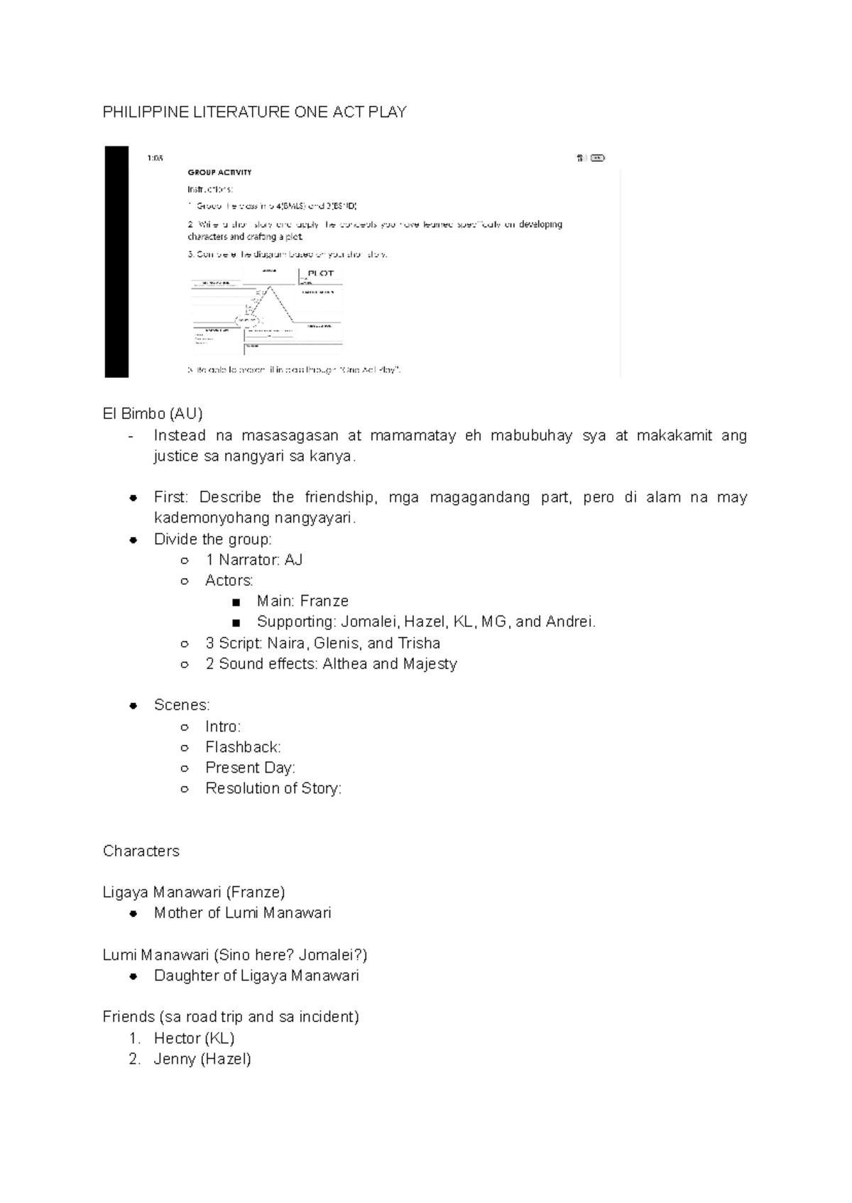Philippine Literature ONE ACT PLAY - PHILIPPINE LITERATURE ONE ACT PLAY ...
