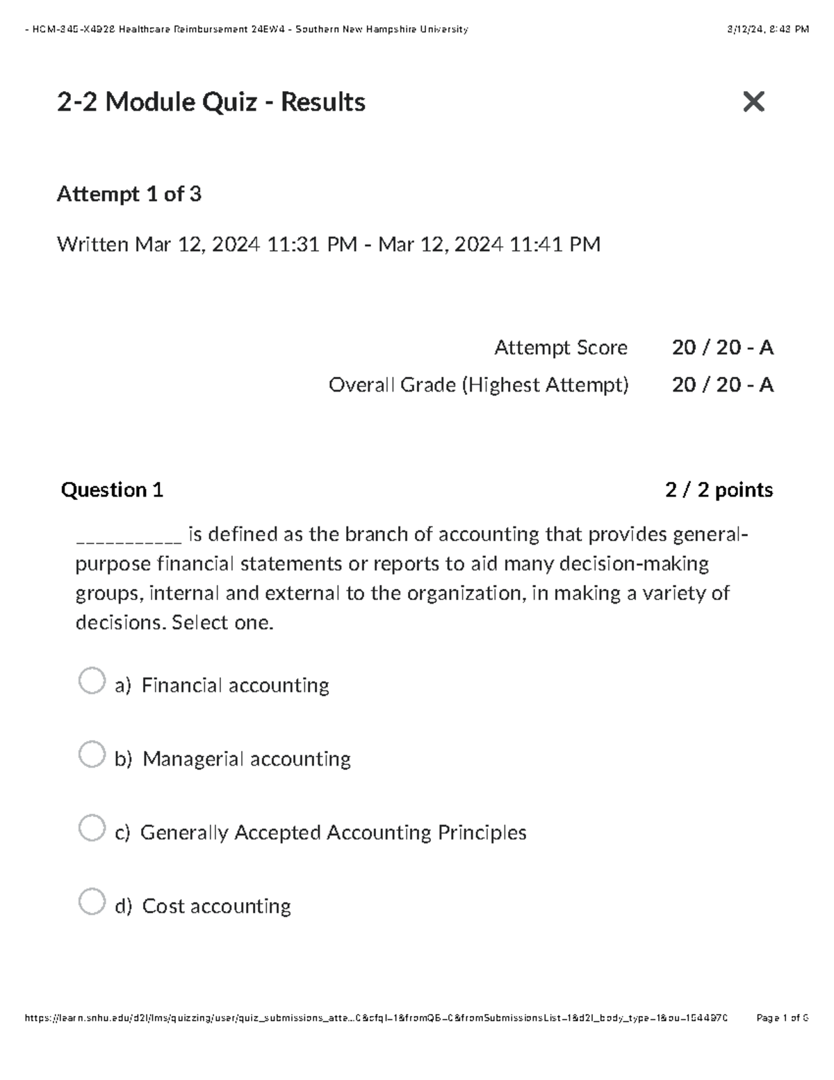 - HCM-345-X4928 Healthcare Reimbursement 24EW4 - Southern New Hampshire University - 2-2 Module ...