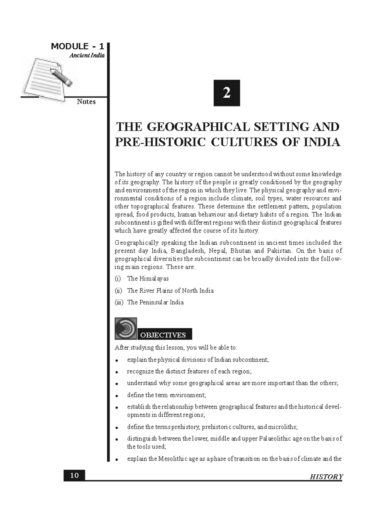 History Book history india L01 - Ancient India THE GEOGRAPHICAL SETTING ...