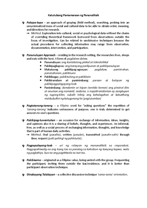 Sikolohiyang Pilipino - The Panukat ng Pagkataong Pilipino - The ...