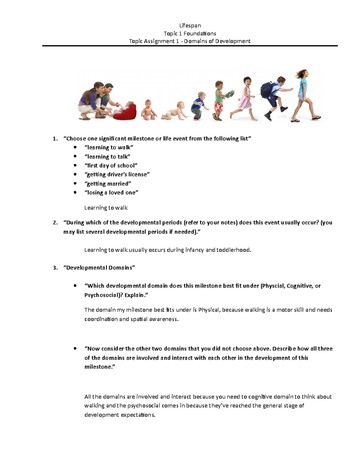 Topic 1 Assignmentt - supplemental assignments - Lifespan Topic 1 ...