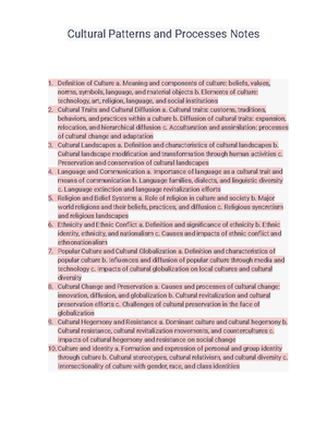 Chapter 6 APHG Notes - Concepts of Culture *How do location and ...