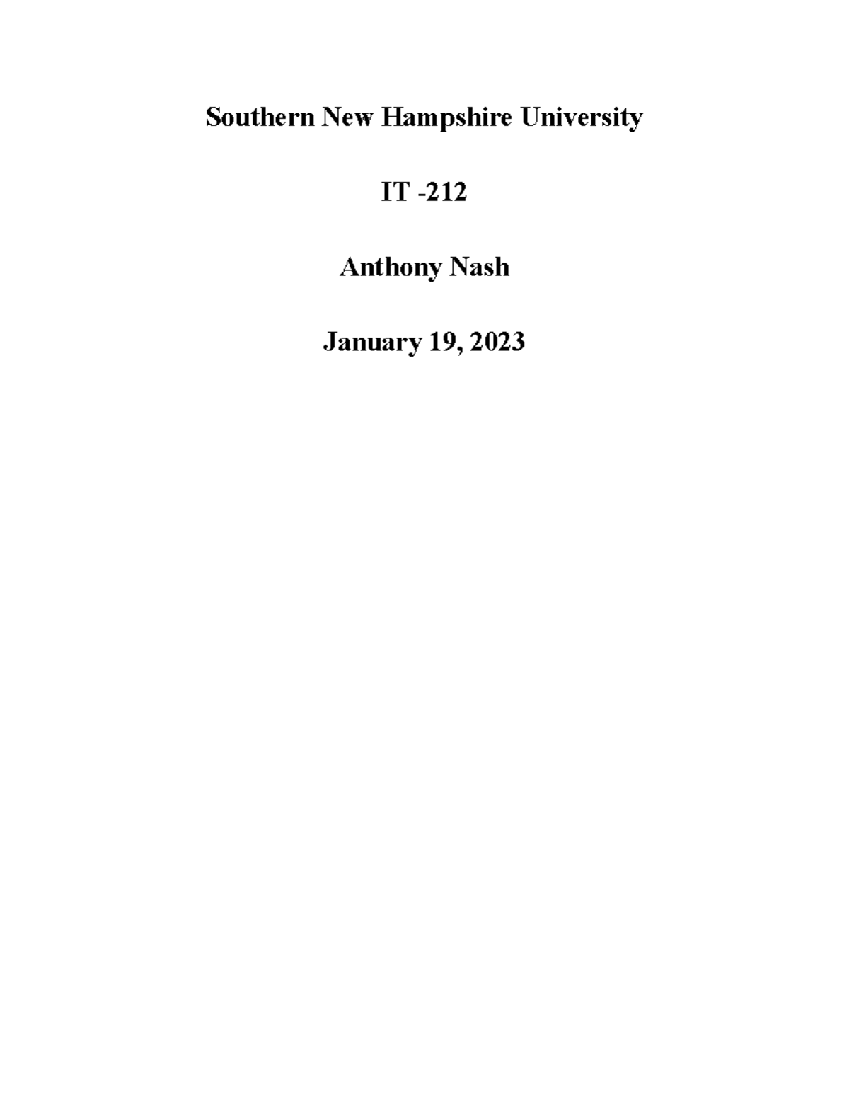 3-2 assignment - Southern New Hampshire University IT - Anthony Nash ...