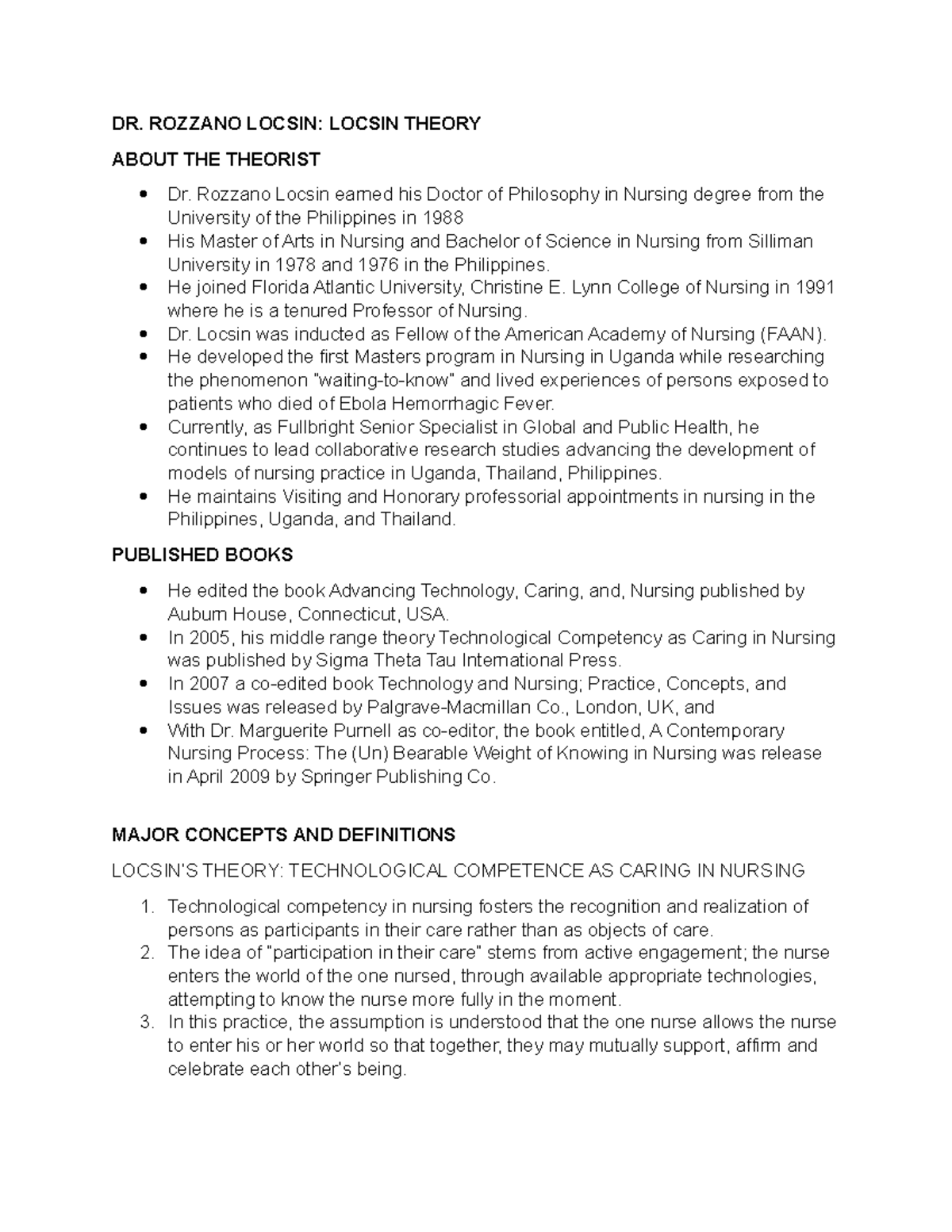 DRugfgbbhcfctvyv - DR. ROZZANO LOCSIN: LOCSIN THEORY ABOUT THE THEORIST ...