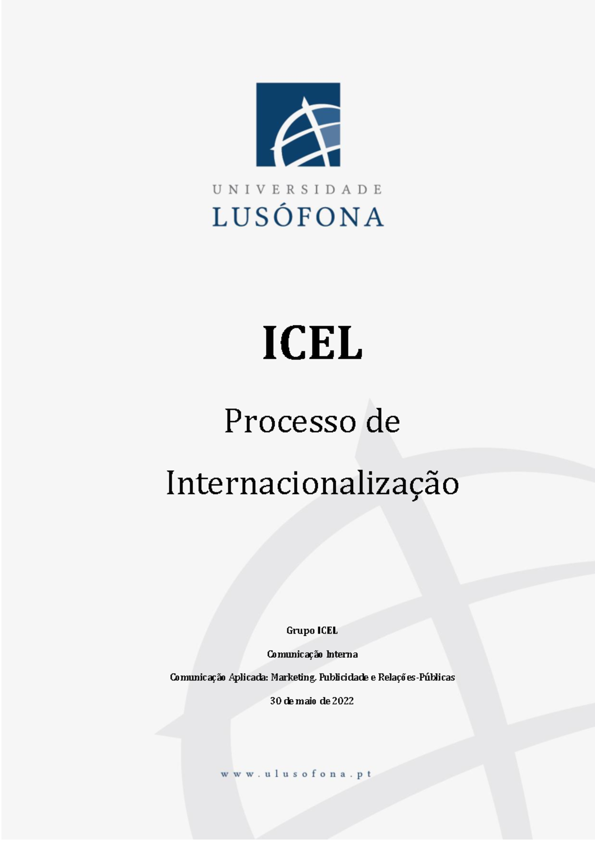 ICEL Final - ICEL Processo de Internacionalização Grupo ICEL ...