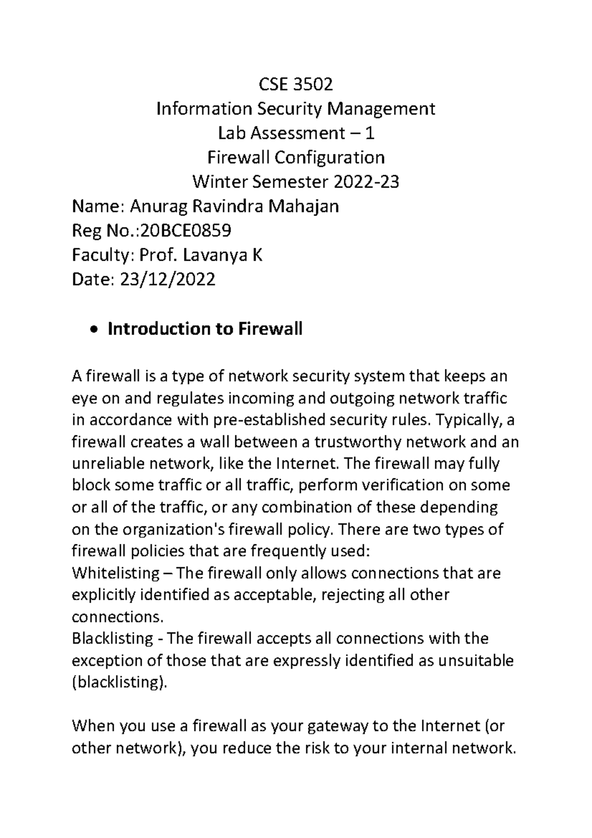 20BCE0859 VL2022230503557 AST01 - CSE 3502 Information Security ...