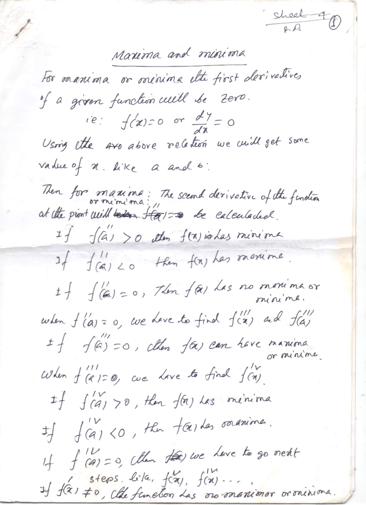 Maxima tangent - Math - BUP - Studocu