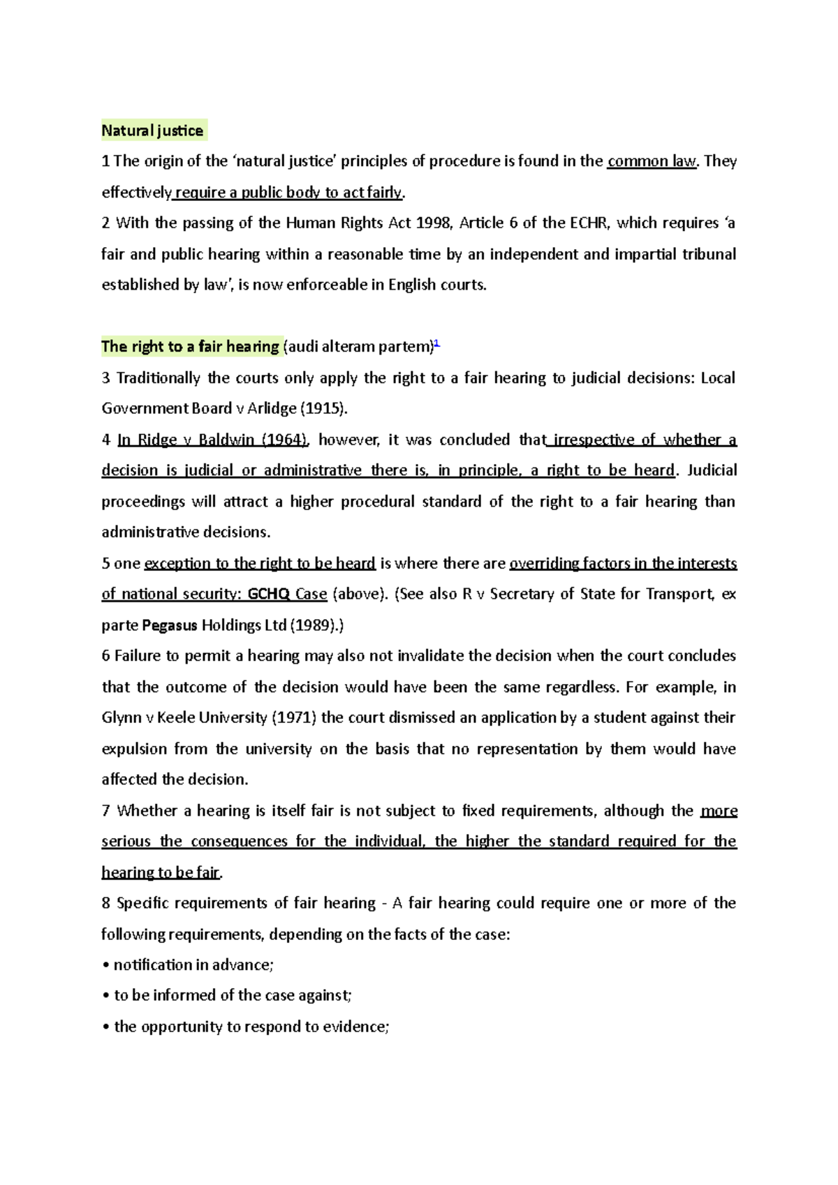 Judicial Review : Natural justice - Natural justice 1 The origin of the ...