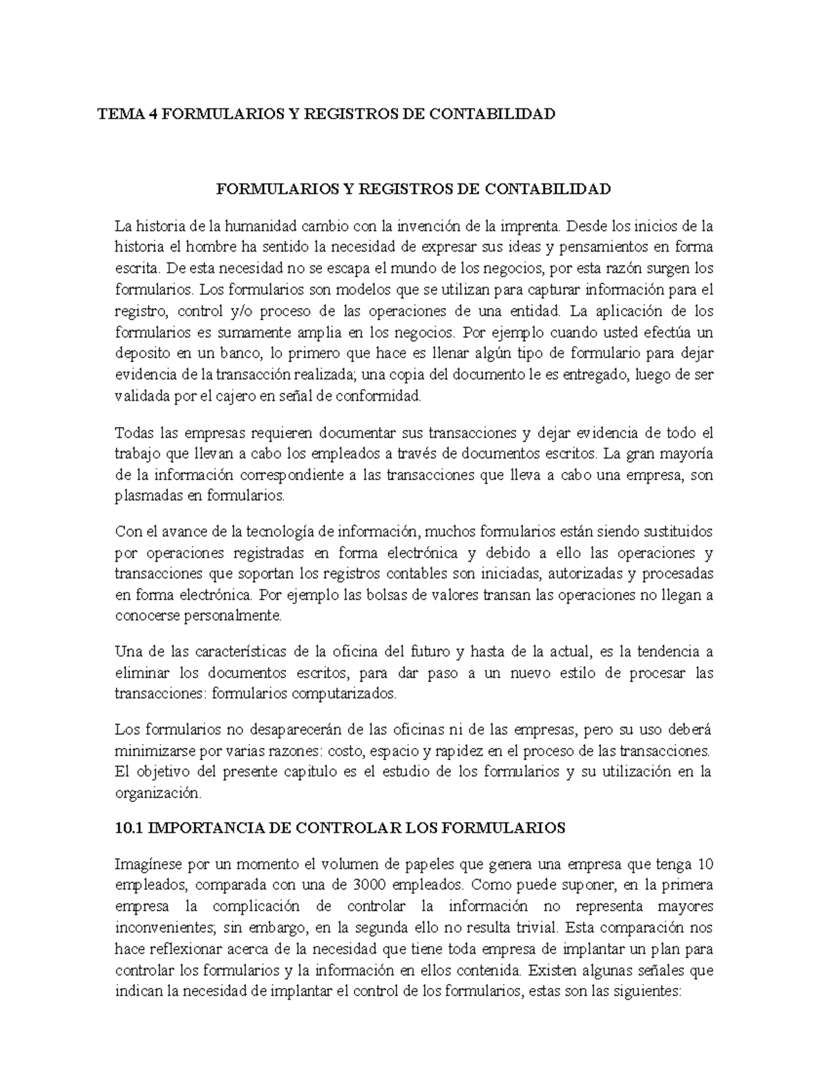 Formularios y Registros de Contabilidad - TEMA 4 FORMULARIOS Y ...