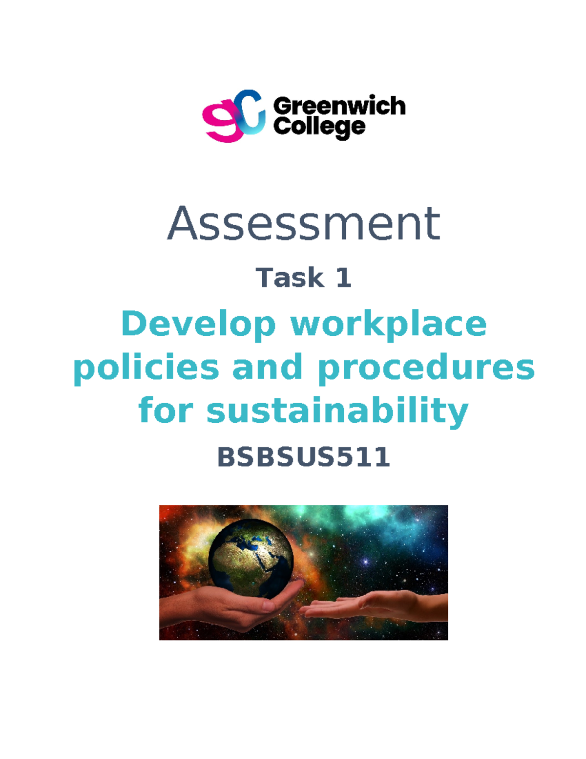 Assessment Task 1 - Bsbsus 511 V2 - Assessment Task 1 Develop workplace ...