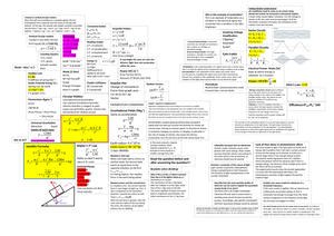Unit 1 Physics - Light Cheat Sheet - Light rays: an infinitely narrow ...