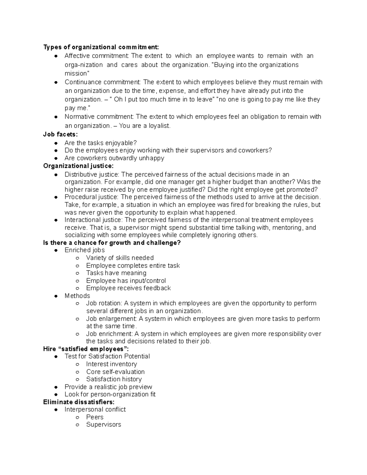Chapter 10 - Employee Satisfaction & Commitment - Types of ...