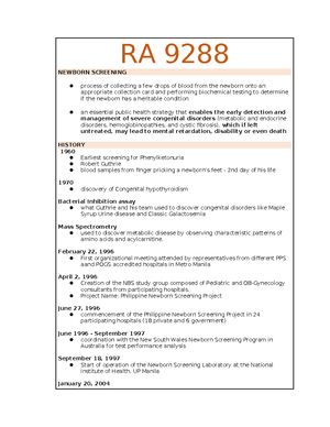 Summarized RA 8504 - MTLB - Section 1 : "Philippine AIDS Prevention and ...