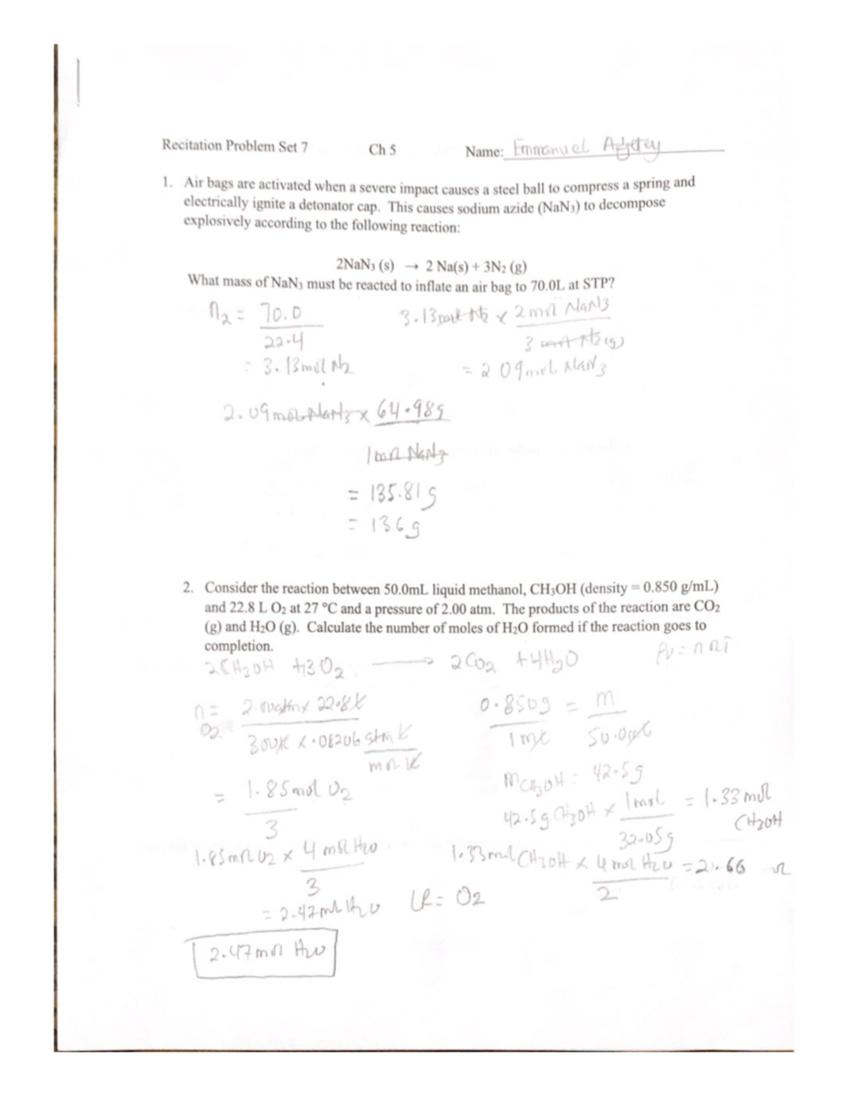 Scanned Documents 21 - chemistry practice questions with answer keys ...