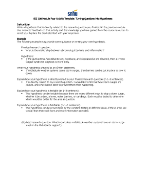 SCI 100 Module Three - SCI 100 Module Three Activity Template ...