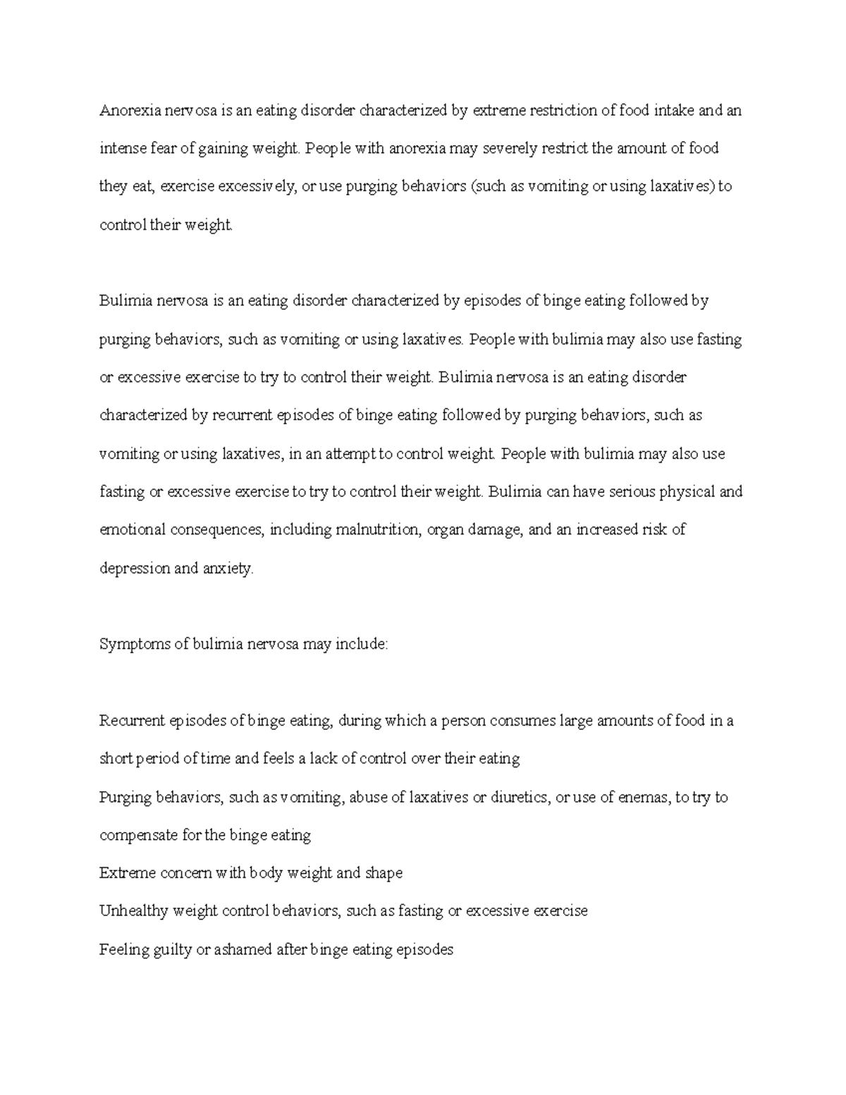 Types of Eating and Weight Disorders - Anorexia nervosa is an eating ...