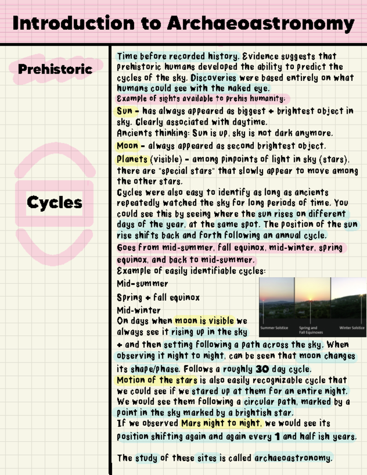 L1 - Archaeastronomy - Astronomy notes Archaeoastronomy - Introduction ...