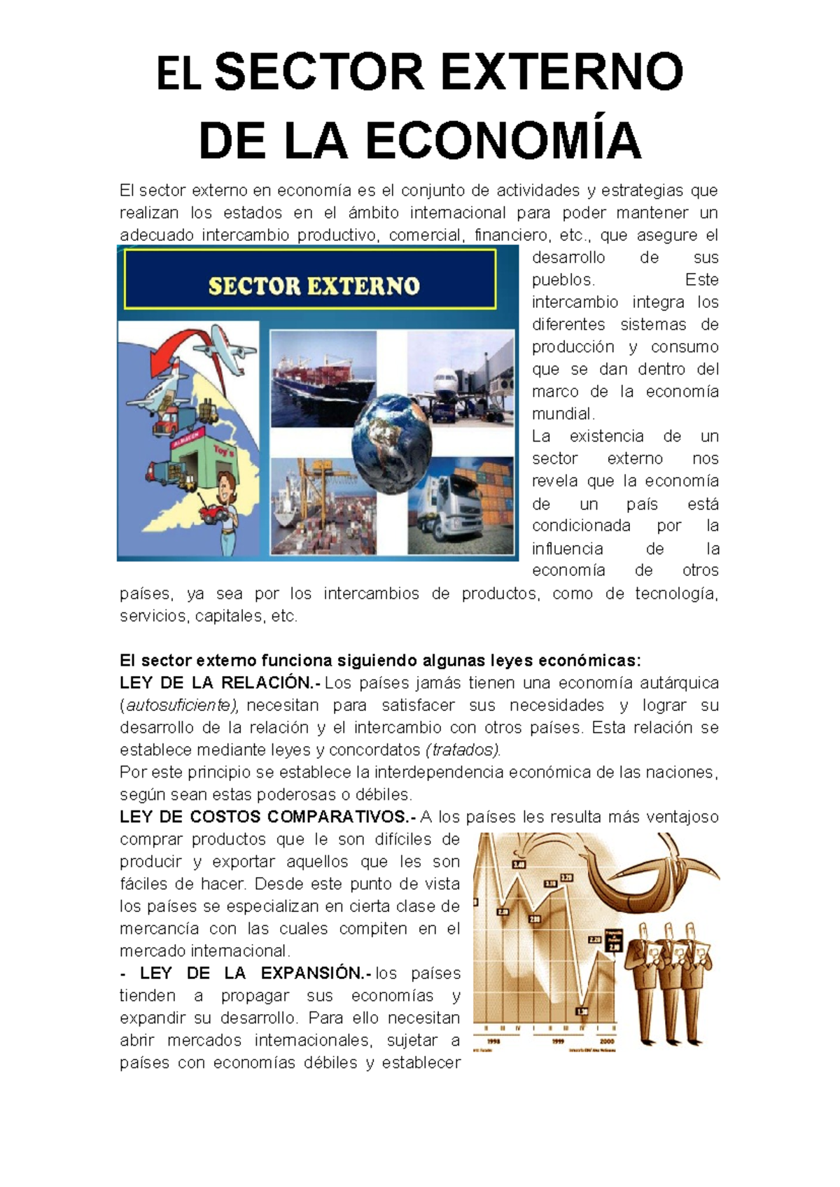 255126925 El Sector Externo - El sector externo en economía es el conjunto de actividades y ...