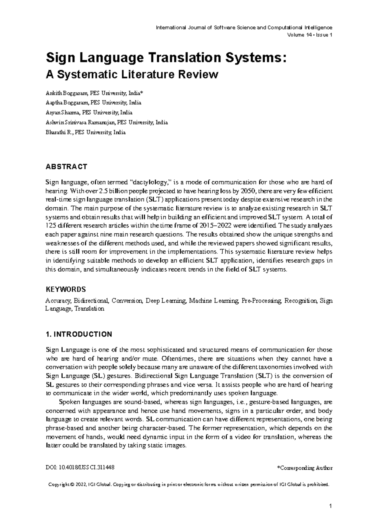 Sign Language Translation Systems A Systematic Lit Doi 10 Ijssci
