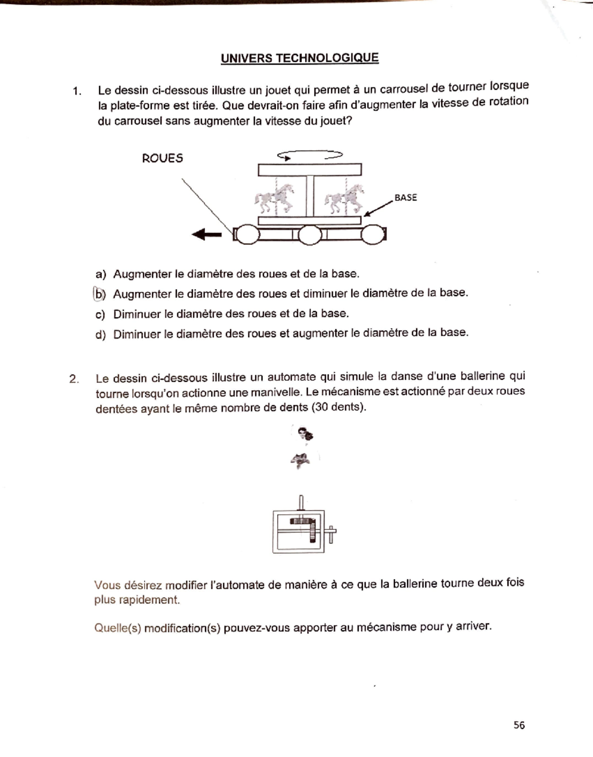 Pratique de science Univers Technologie - UNIVERS TECHNOLOGIQUE Le ...