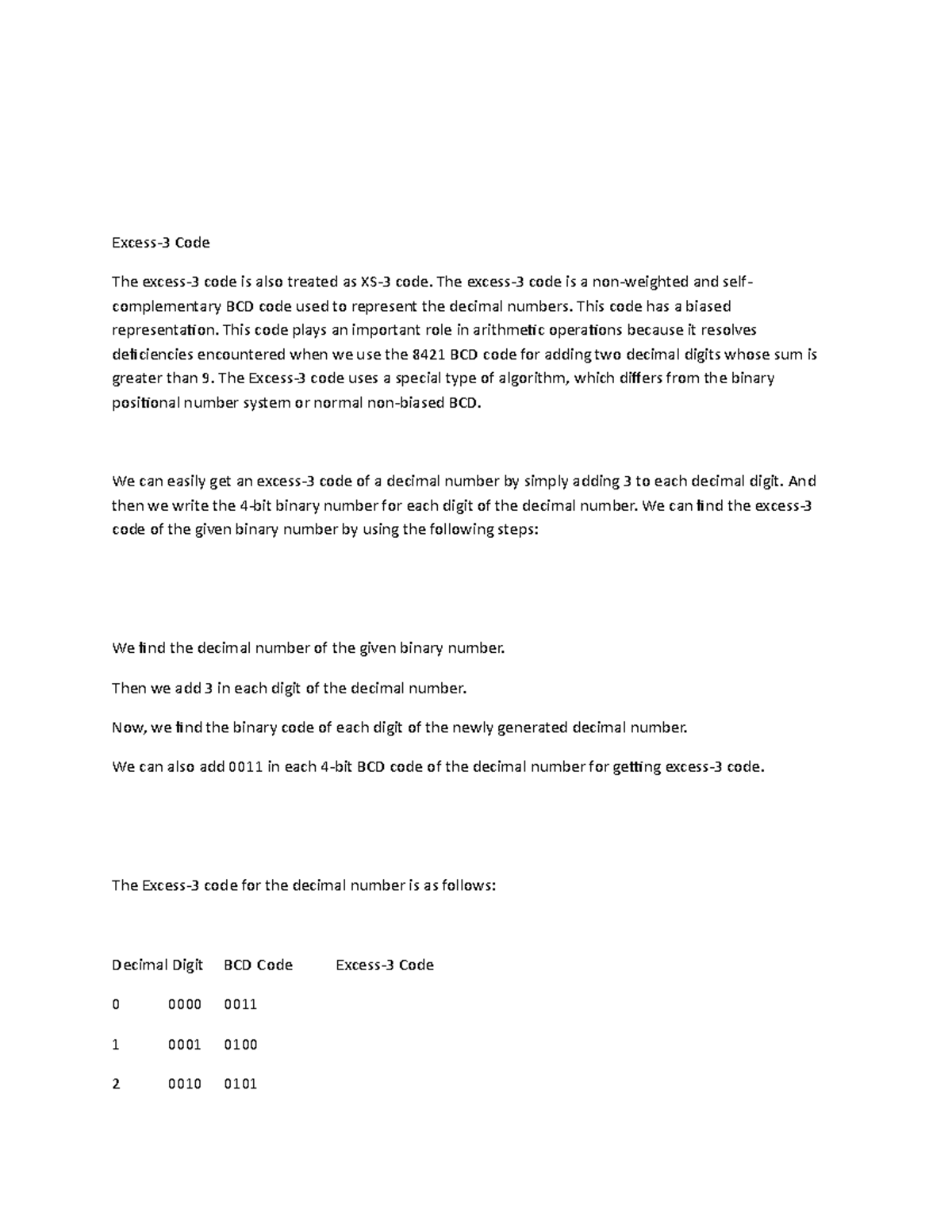 Excess-3 Code-WPS Office - Excess-3 Code The excess-3 code is also ...