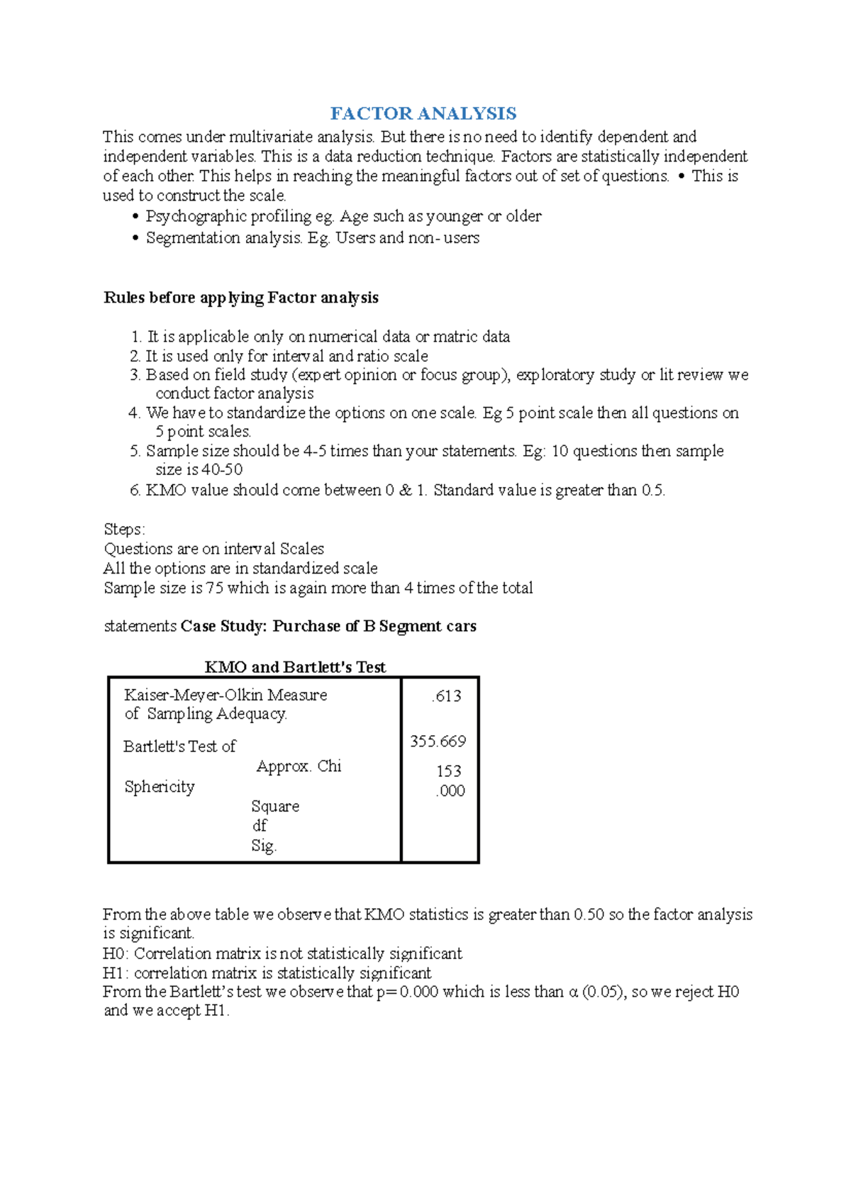 03 Factor Analysis Interpretation FACTOR ANALYSIS This Comes Under