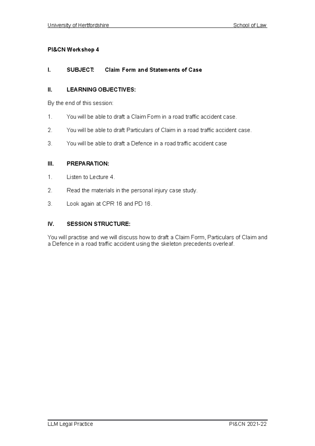 Workshop 4 Student Instructions - PI - Claim form and statements of ...