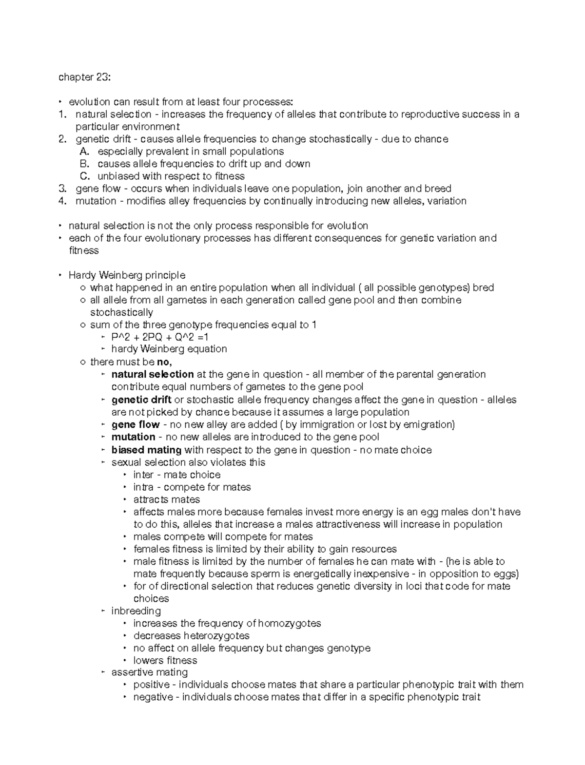 Chpt 23 - lecture notes - chapter 23: evolution can result from at ...