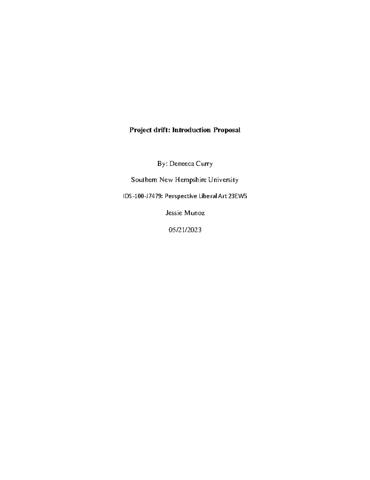 Project 3 - everything is good - Project drift: Introduction Proposal ...