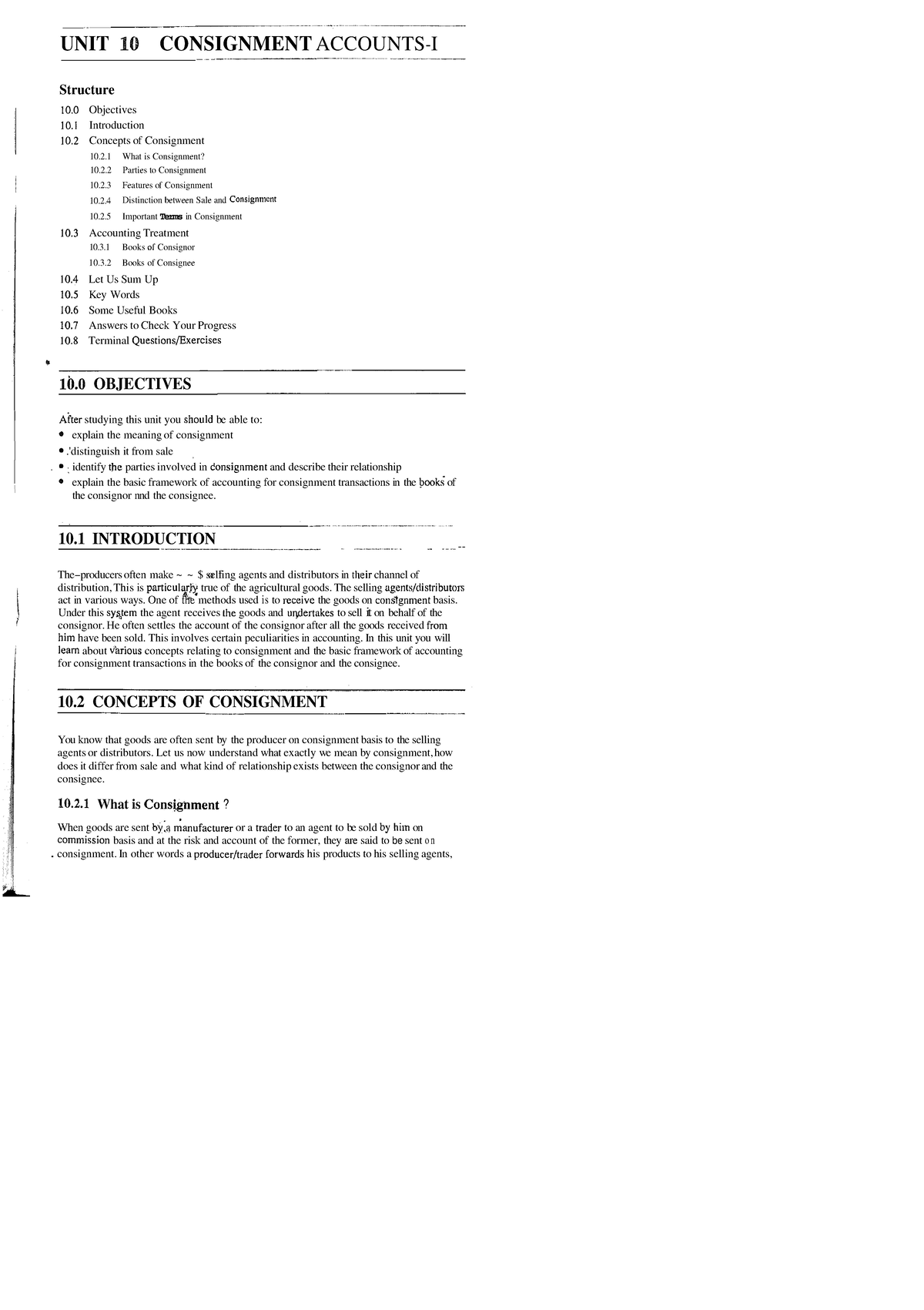 Block-3 - gnv - UNIT 10 CONSIGNMENT ACCOUNTS - I Structure Objectives ...
