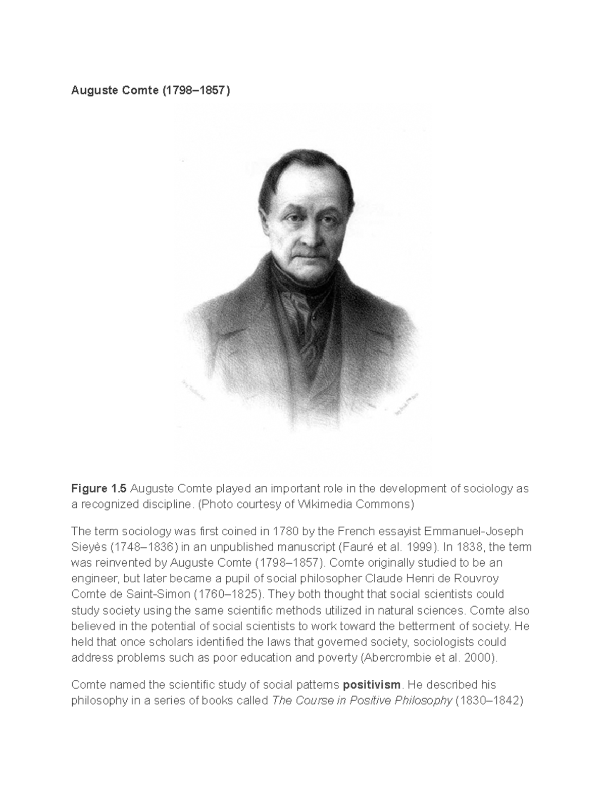 Development of Sociology - Google Docs - Auguste Comte (179831857 ...