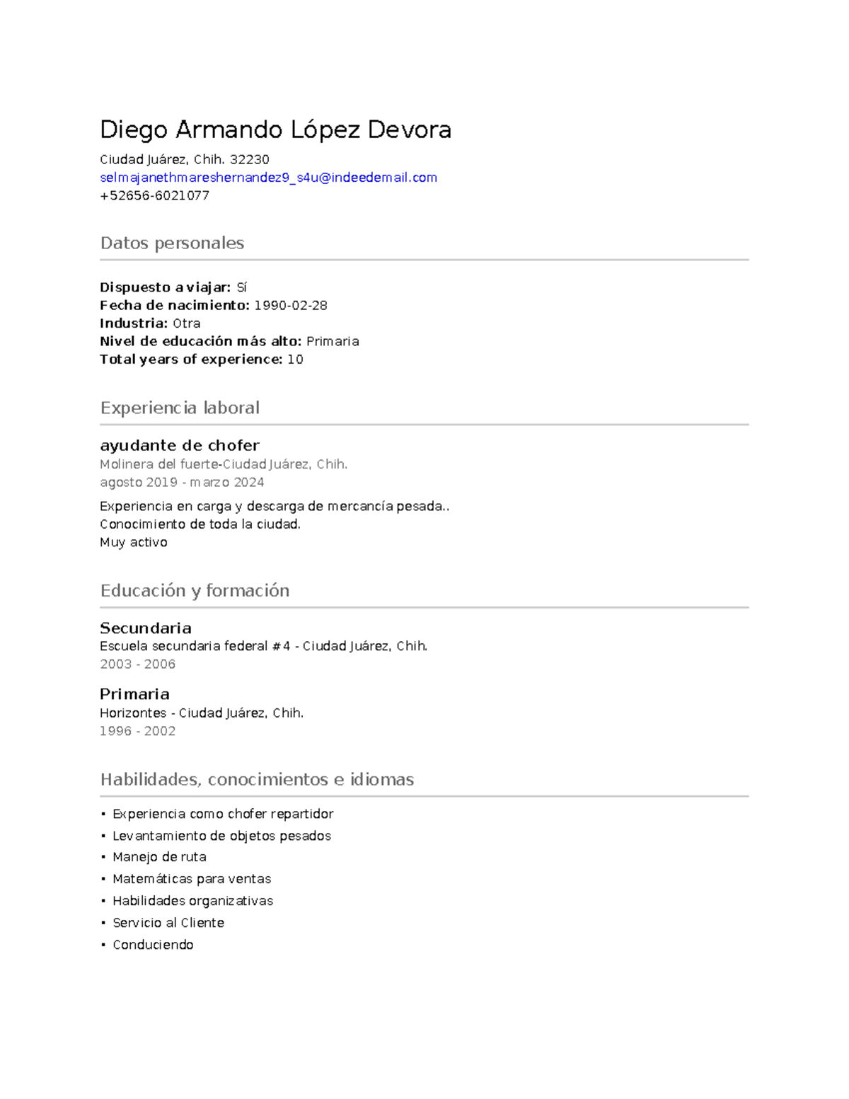 Diego Armando López Devora - Diego Armando López Devora Ciudad Juárez ...