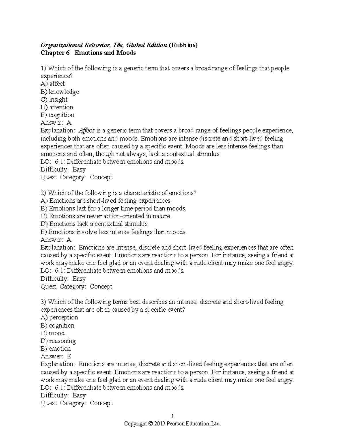 Chapter 6 - Organizational Behavior 18th edition Test Bank Pearson ... Chapter 6 - Organizational Behavior 18th edition Test Bank Pearson ...