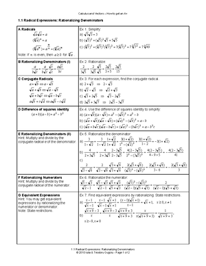 Calculus-Intermediate Value Theorem - MATH-M 211 - Studocu