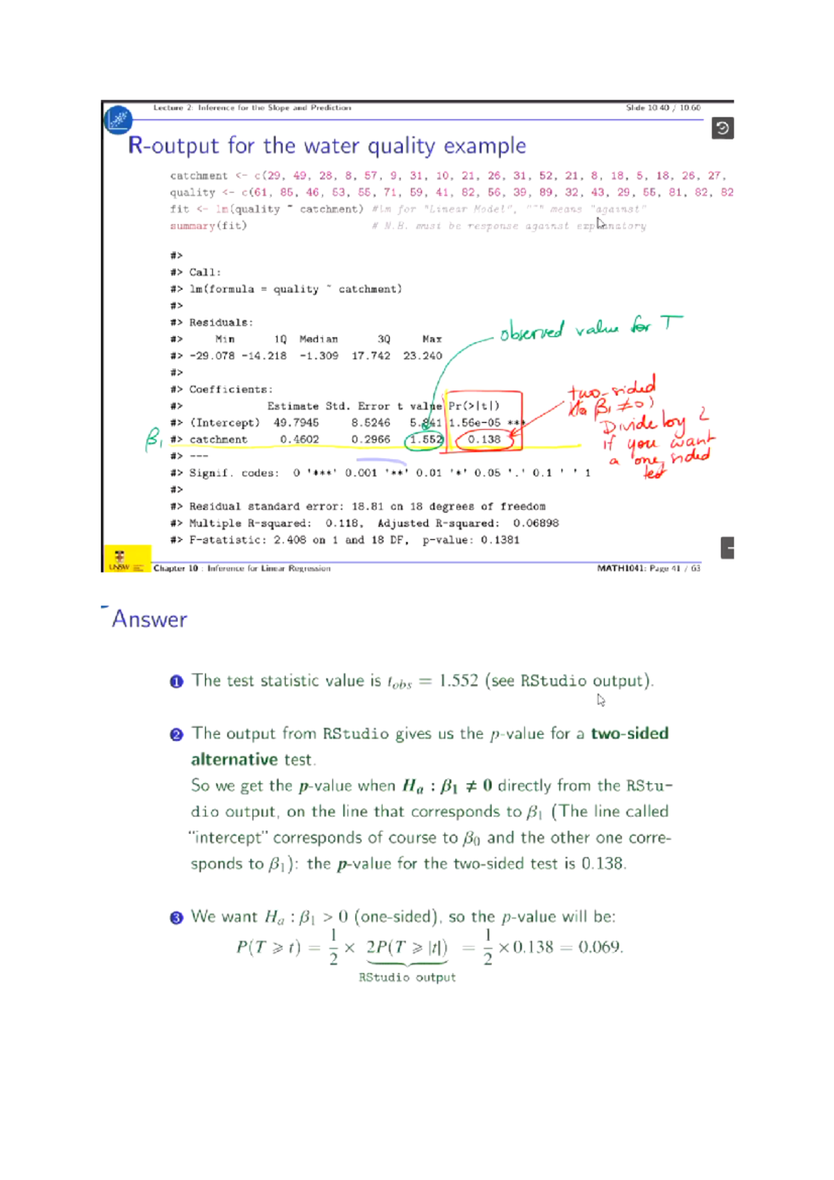 Week 9 maths 1041 - notes - MATH1041 - Studocu