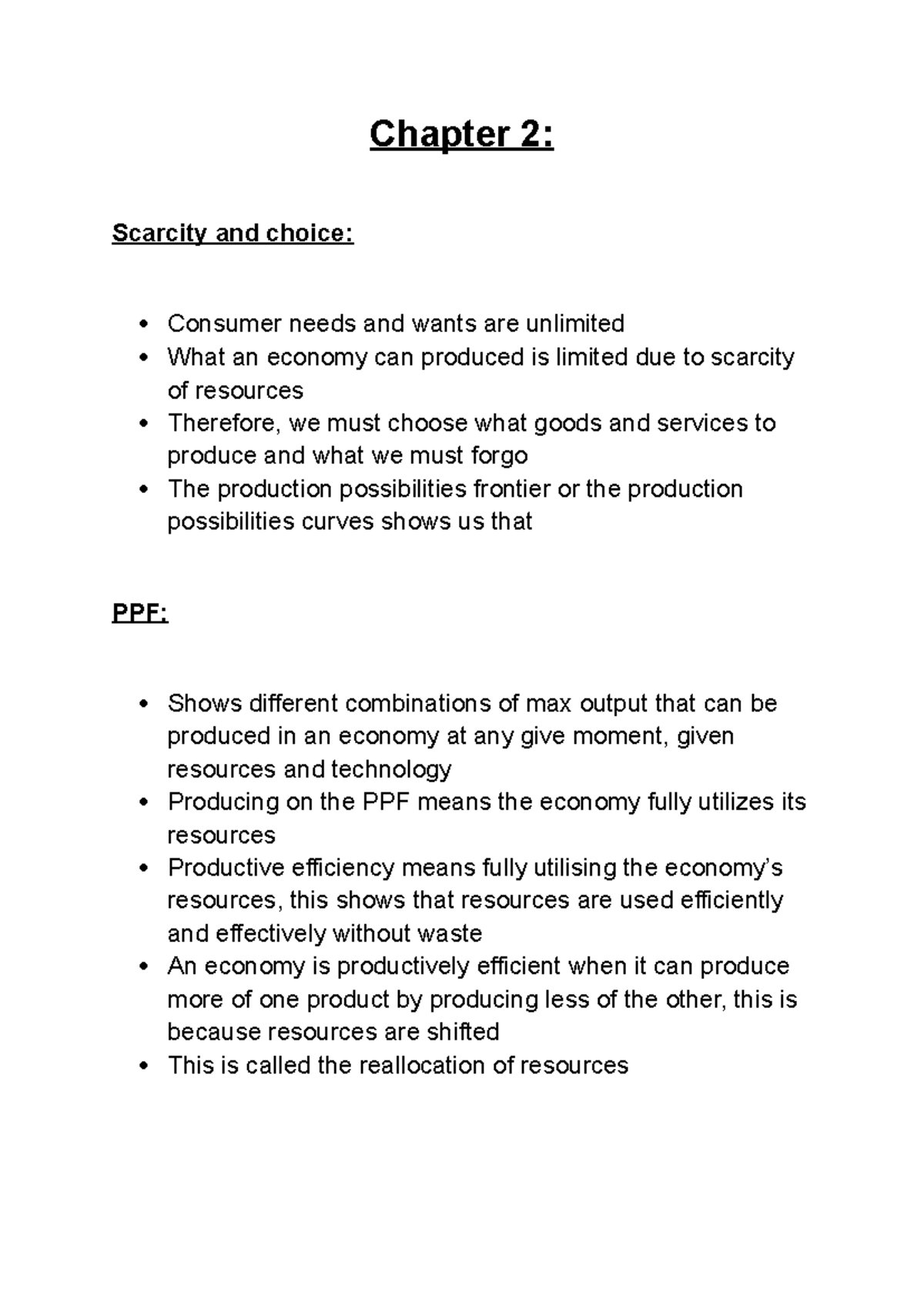Microeconomics chapter 2 - Chapter 2: Scarcity and choice: Consumer ...