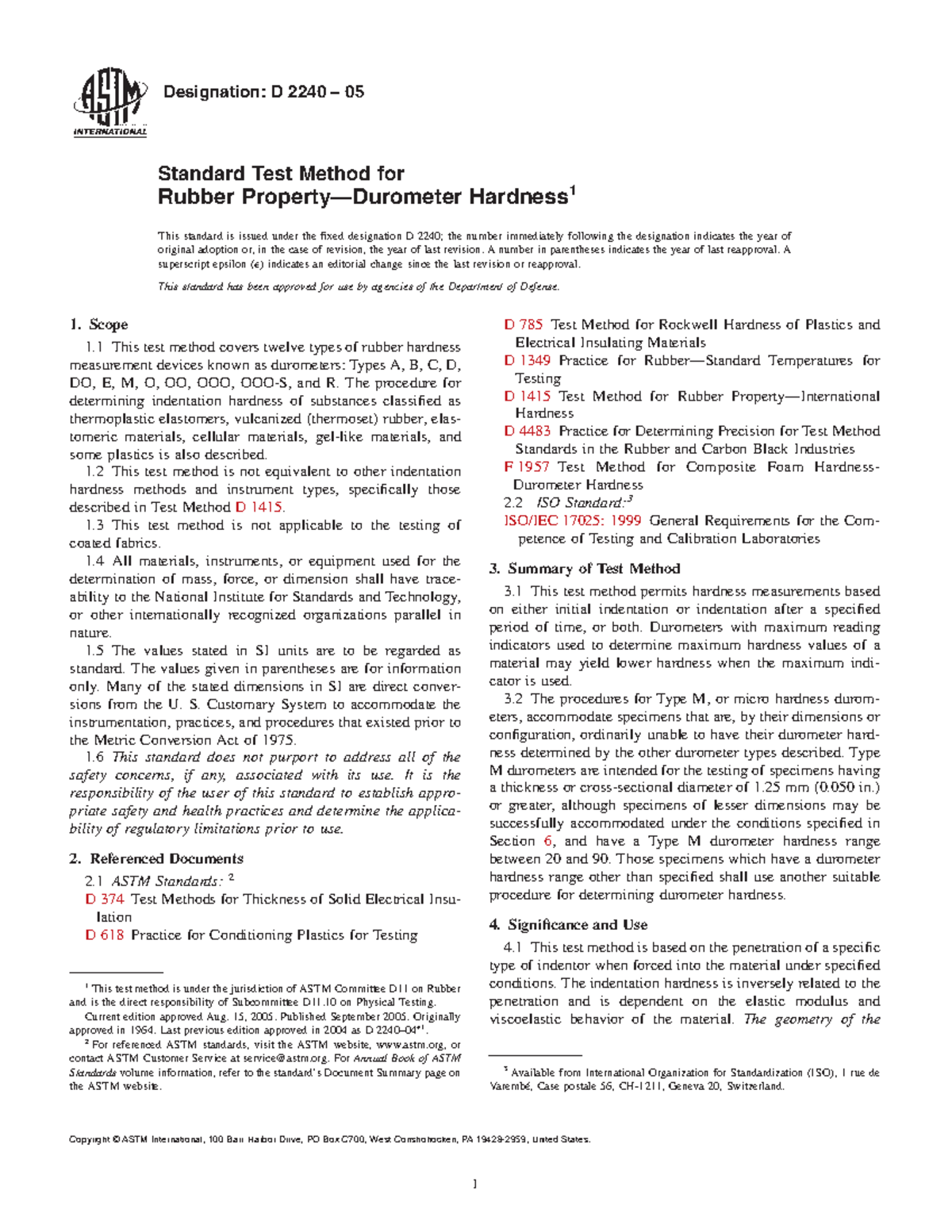 ASTM D2240 - jjjjjjjjjjjjjjjjjjjjjjjjj - Designation: D 2240 – 05 ...