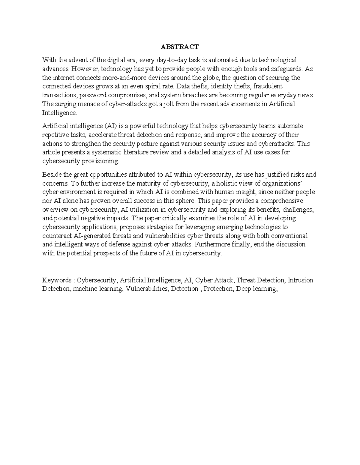 Seminar Abstract - GOOD - ABSTRACT With the advent of the digital era ...