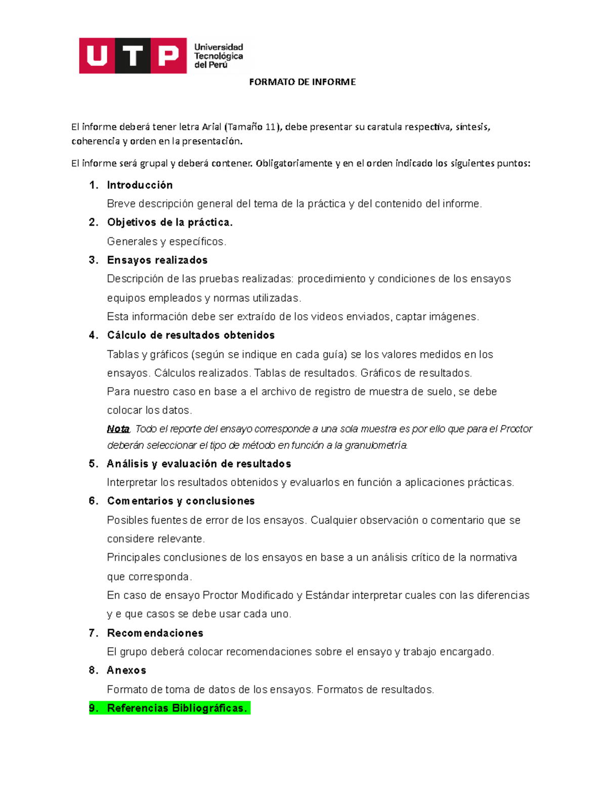 Formato DE Informe-2 - FORMATO DE INFORME El informe deberá tener letra ...