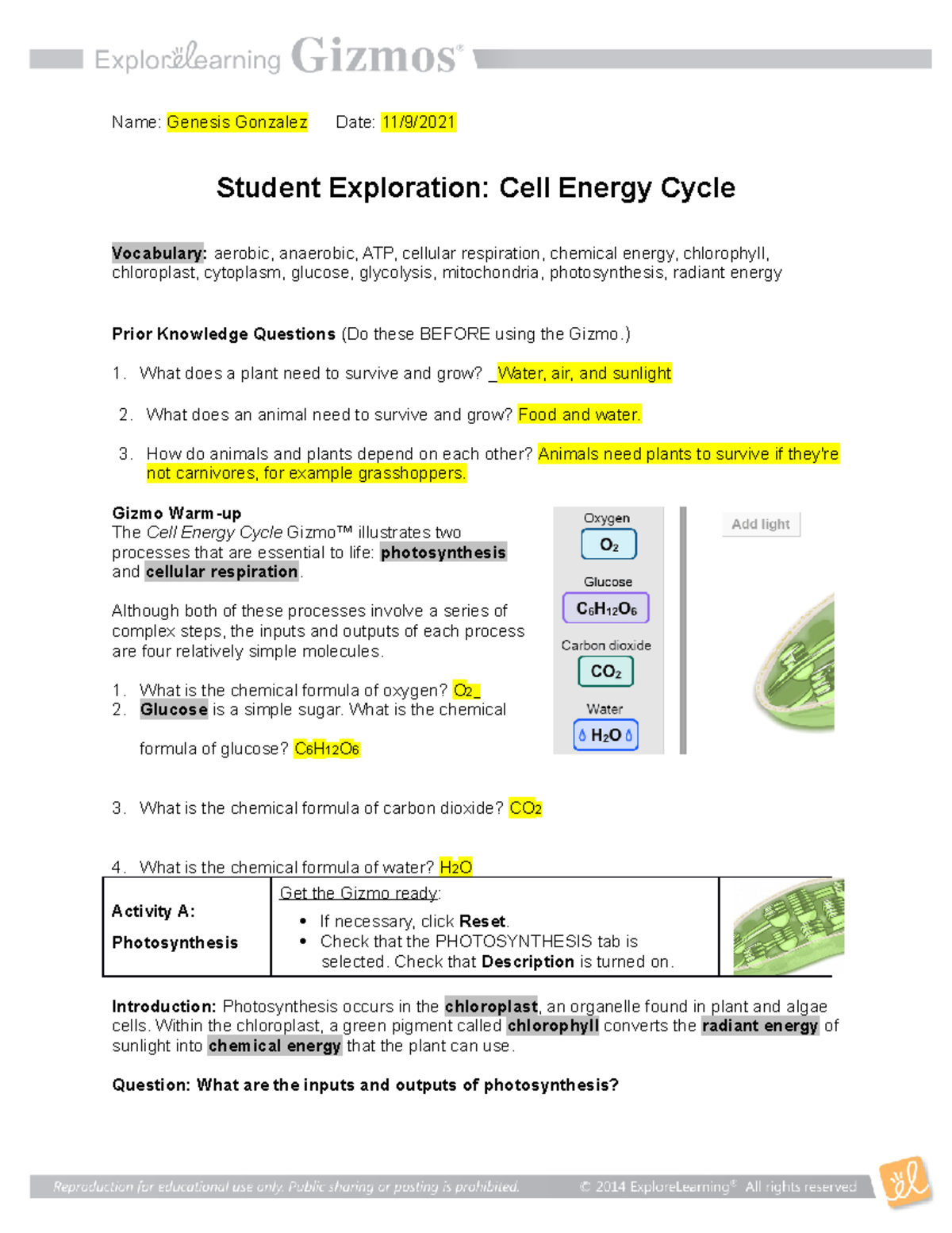 Energy Conversion Gizmo Answer Key