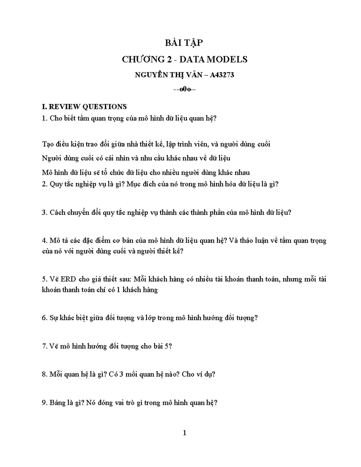 Chapter 2 Data Models - hggv - BÀI TẬP CHƯƠNG 2 - DATA MODELS NGUYỄN ...