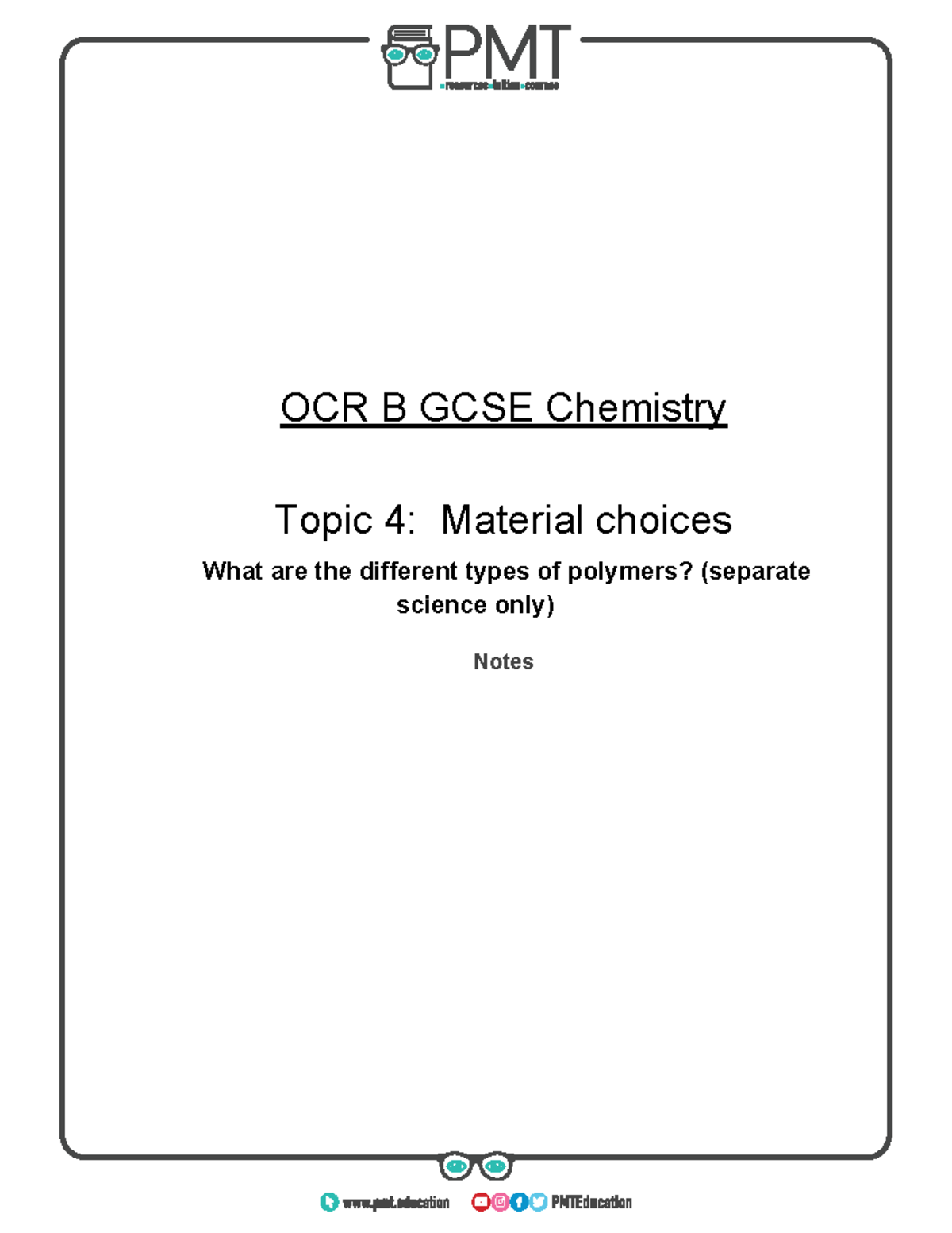 4.2. What are the different types of polymers - OCR B GCSE Chemistry ...