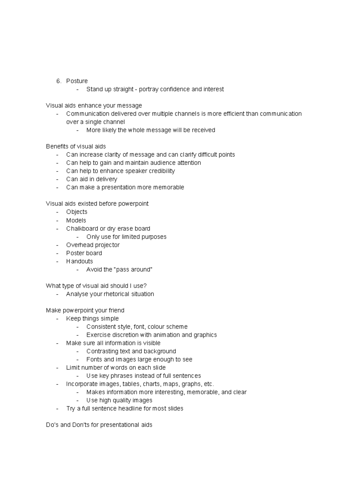 5 - Public Speaking notes - 3 RVWXUH 6 WDQG XS VWUDLJKW SRUWUD ...