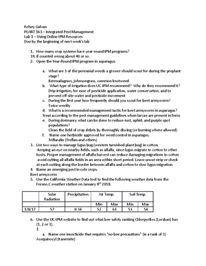 Lab 10 - Grouping Worksheet - Lab 10 – IPM Fact Sheet Organizing your ...