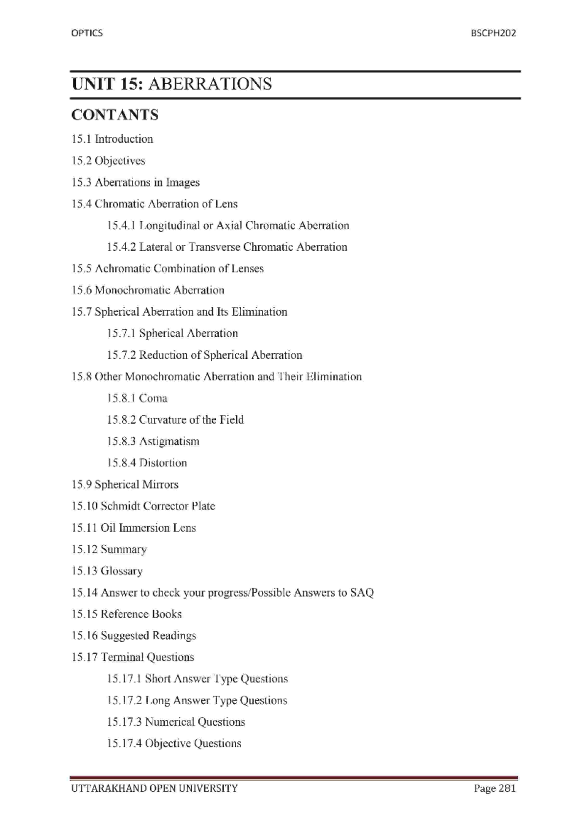 Unit -15 Aberration - This notes is provided completed knowledge about ...