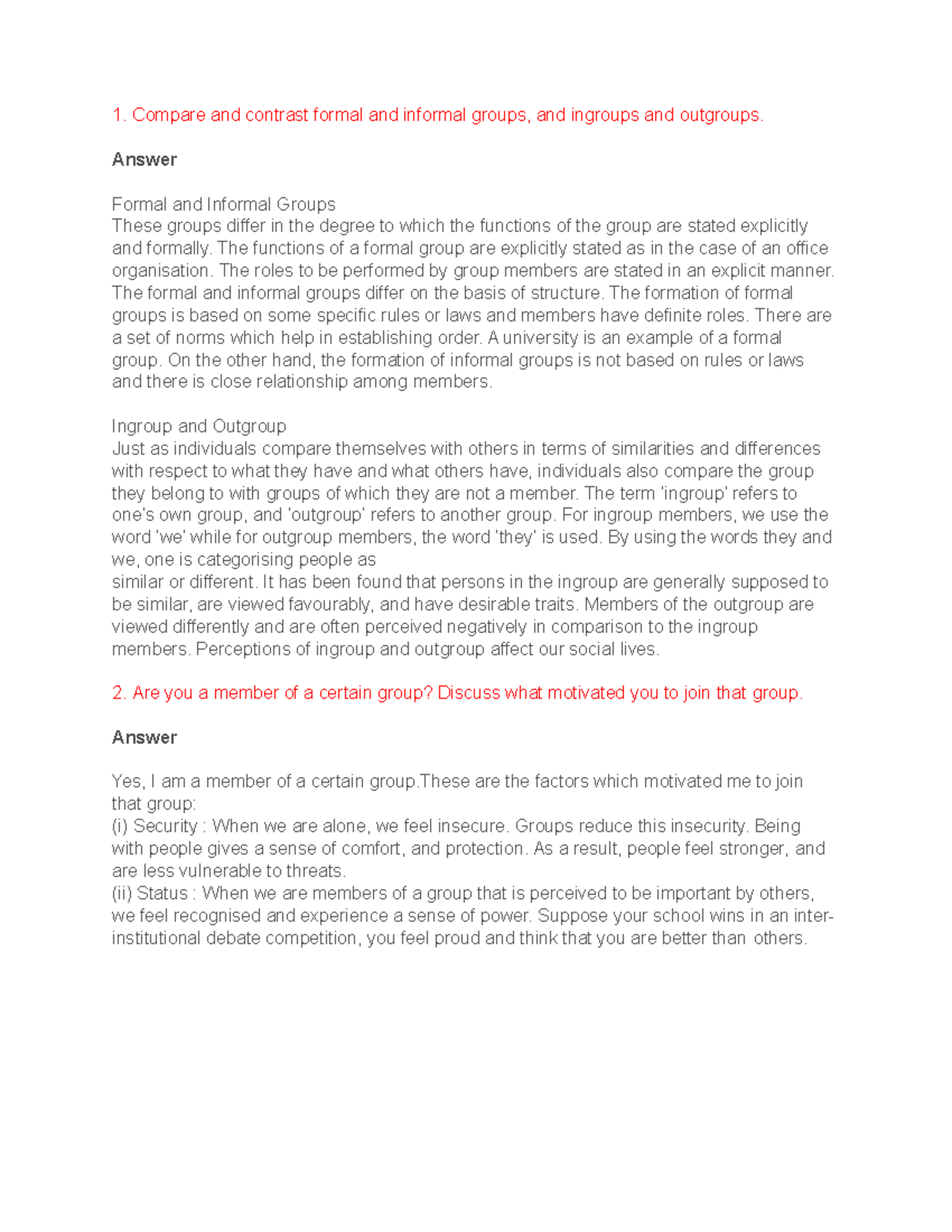 Ch 7 Social Influence and Group Processes Psychology - Compare and ...