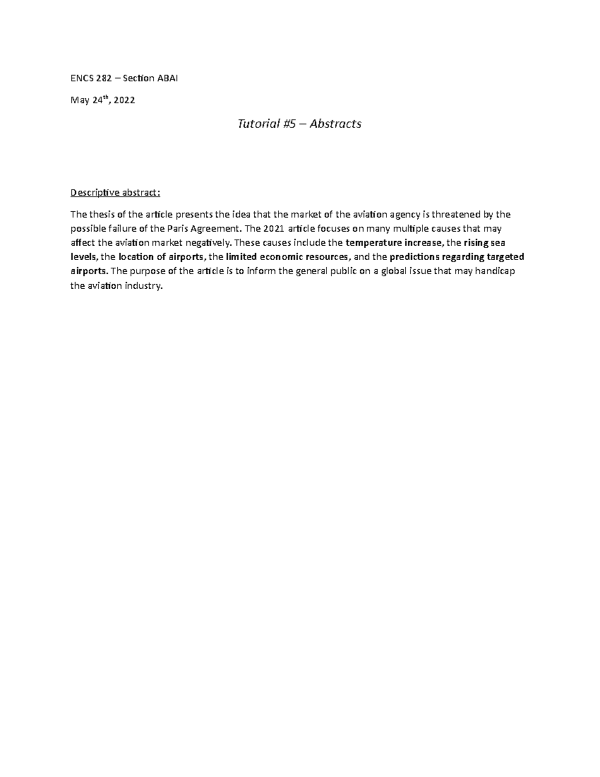 ENCS282 tut5 - Tutorial 5 of the summer session with Silas. - ENCS 282 – Section ABAI May 24th ...