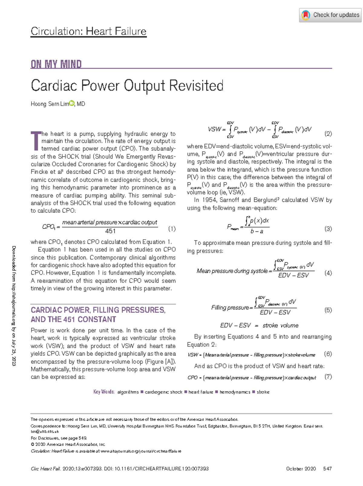 Circheartfailure - Artículo - ####### 547 Circulation: Heart Failure is ...