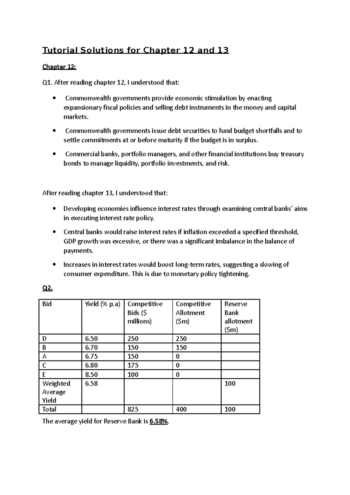 Chapter 12 and 13 Solutions - Financial management - USP - Studocu